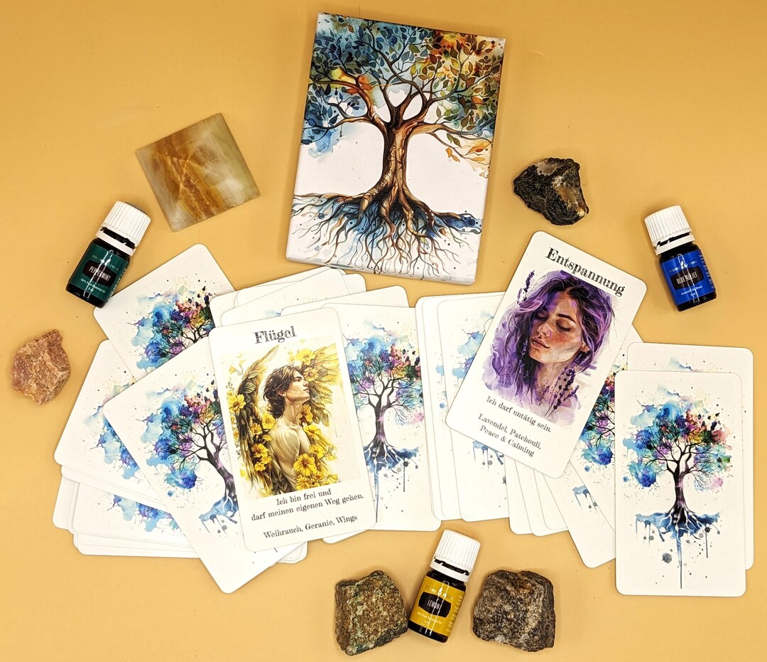 Affirmation Card Set "essential Oils", Oracle Cards - Etsy