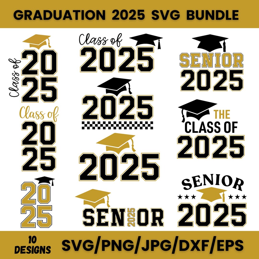 Graduation Svg Bundle, Graduation Cap Svg, Grad 2025 Svg, Graduation ...