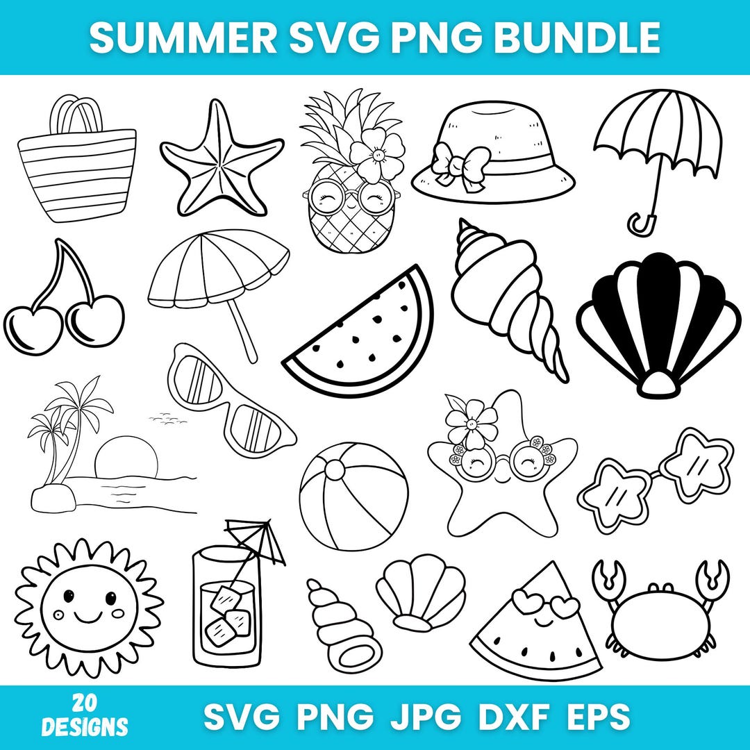 Strand-Svg-Bundle, Strand Clipart-Svg, Sommer-Svg Png, Palme-Svg ...
