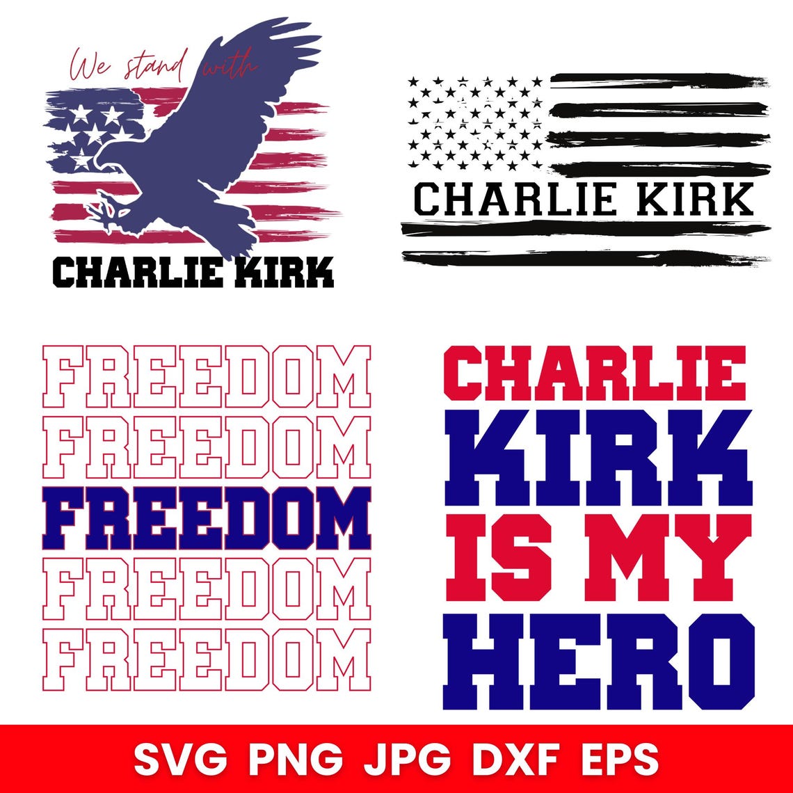 Charlie Kirk Svg Bundle, Human Rights Svg, Activist Shirt Png, Rip ...