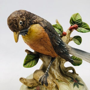 Bird Figurine Vintage Robin Porcelain Figurine Vintage - Etsy
