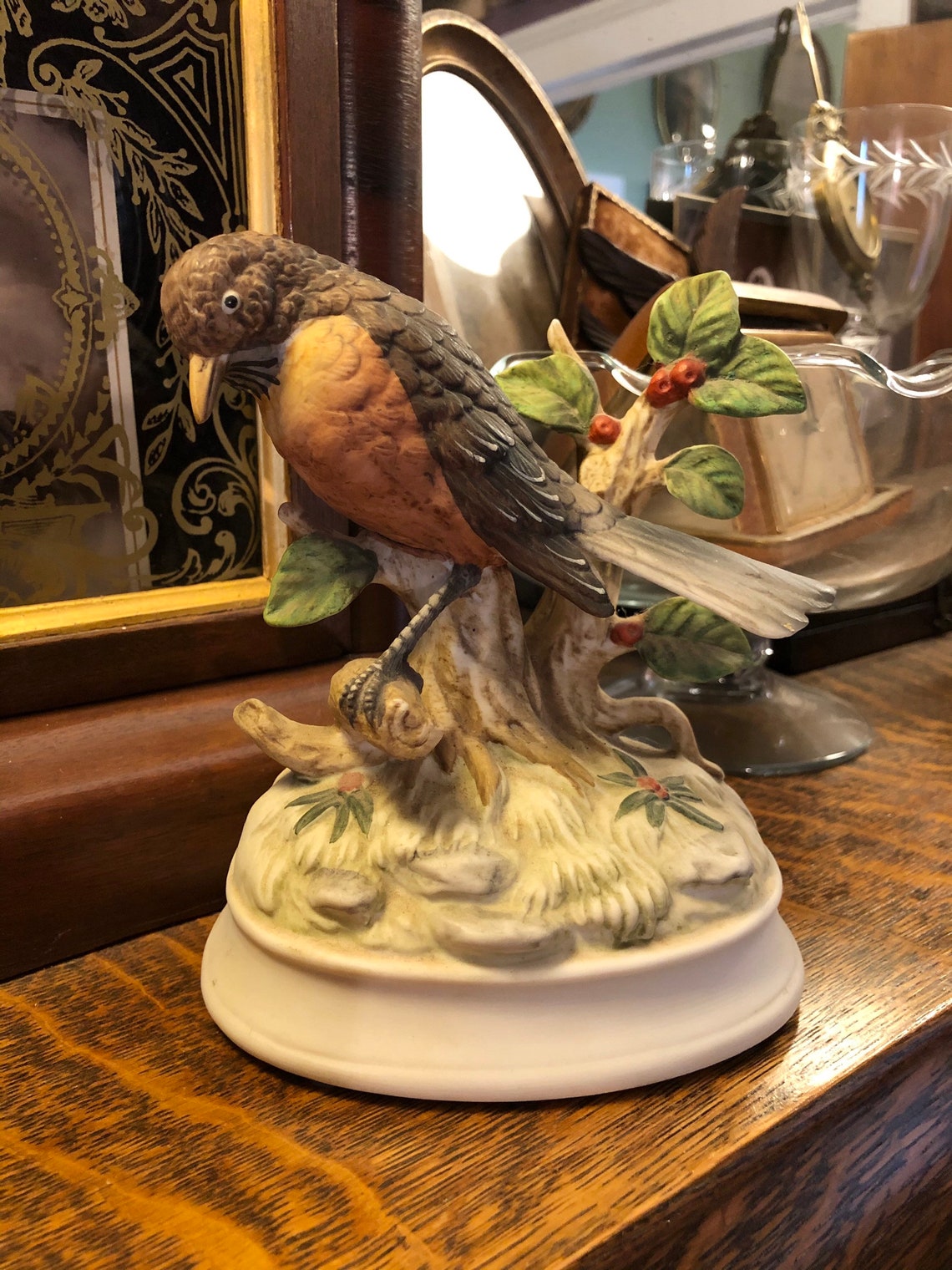 Bird Figurine Vintage Robin Porcelain Figurine Vintage | Etsy