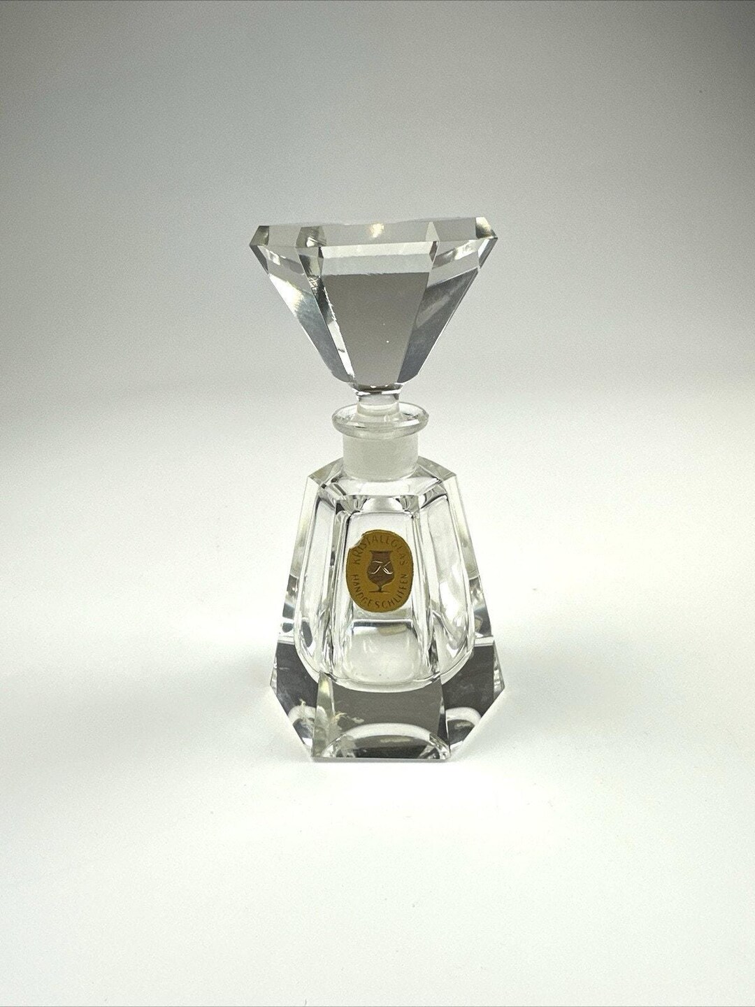 Vintage German Crystal Perfume Bottle With Box Eastern Star Gift Event ...