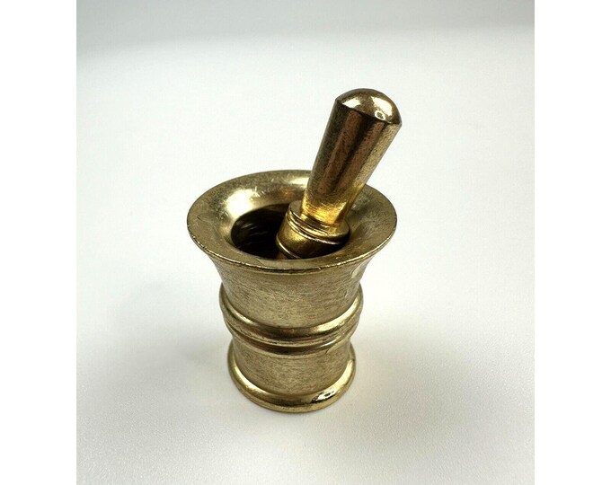 Vintage Solid Brass Miniature Mortar and Pestle Pharmacy Dollhouse - Etsy