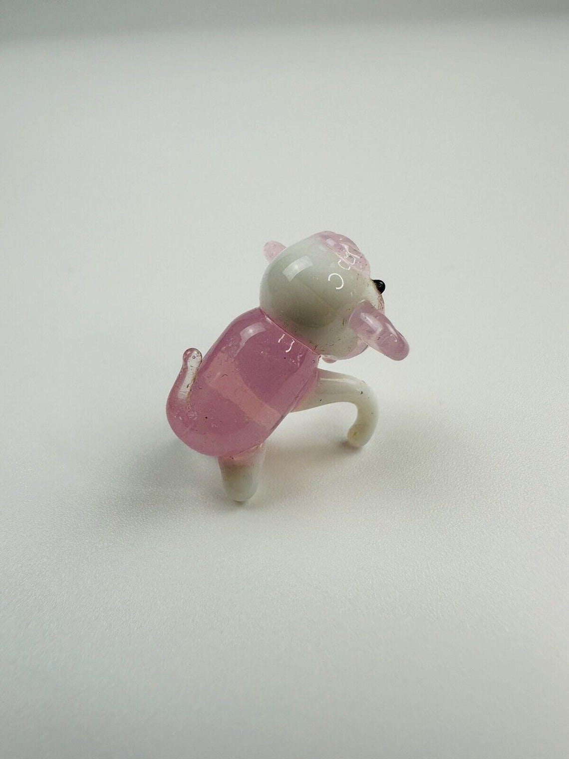 Vintage Miniature Pink Glass Sheep Art Glass Figurine Handmade - Etsy