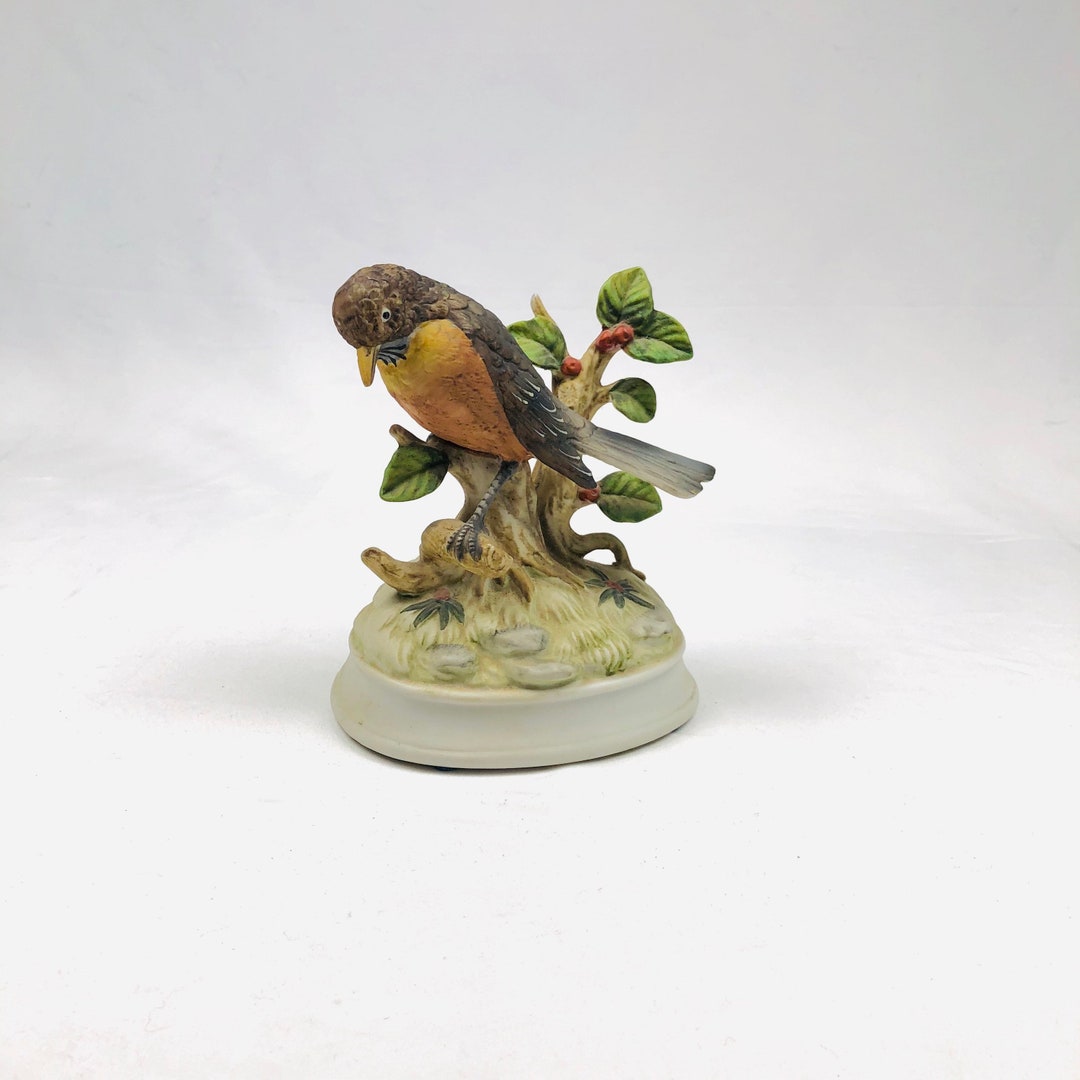 Bird Figurine, Vintage Robin, Porcelain Figurine, Vintage Animal, Mid ...