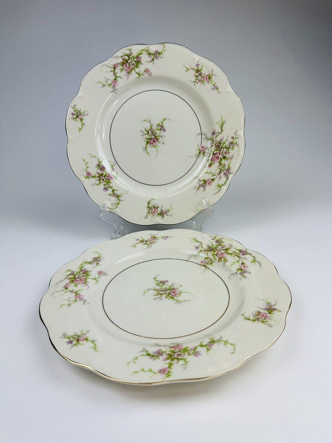 Vintage Theodore Haviland New York China Dinner Plates Rosalinde ...