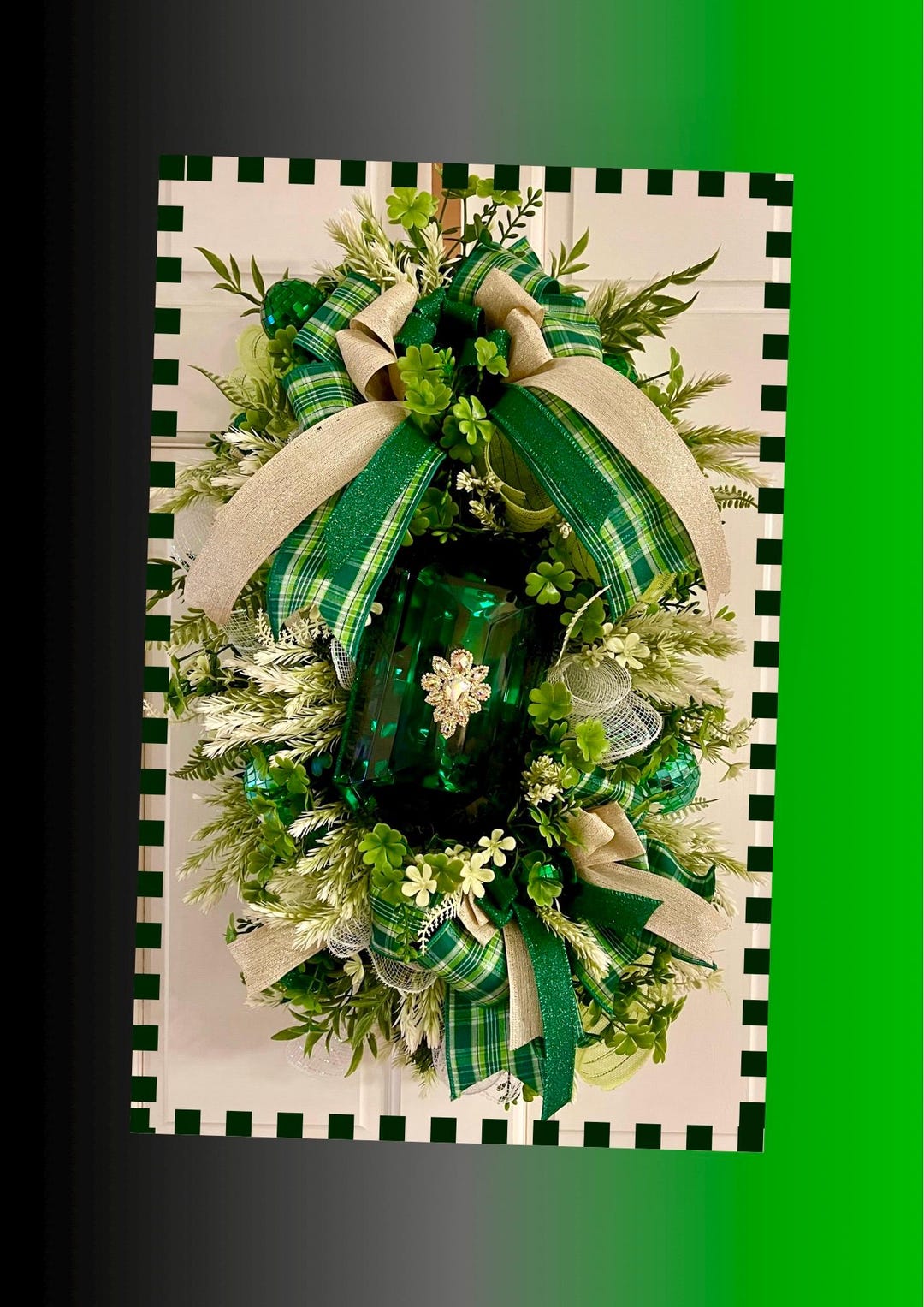 Elagant St Patricks Day Spring Wreath, Spring Door Decor - Etsy