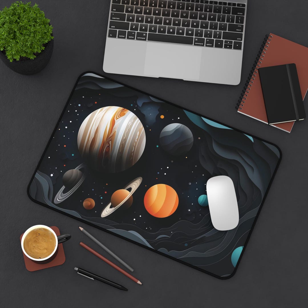 Cool Cosmic Desk Mat, Space-themed Mat for Home Office, Galaxy Desk ...