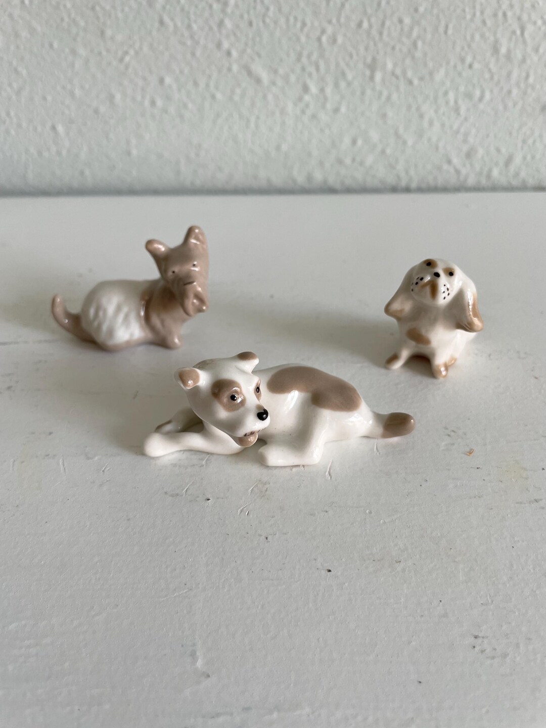 Vintage Soviet Porcelain Dog Figurines | Set of 3 | Collectible Animal ...