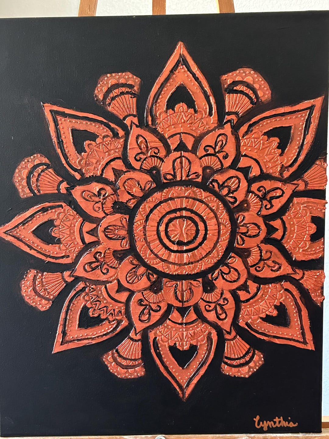 Concentric Mandala Art, Midnight Black Core Design - Etsy