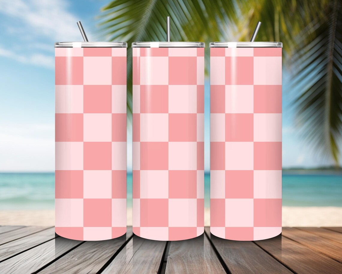 Pastel Checker Pattern Bundle - 16 Seamless Files, 300 DPI, Pastel Pink ...