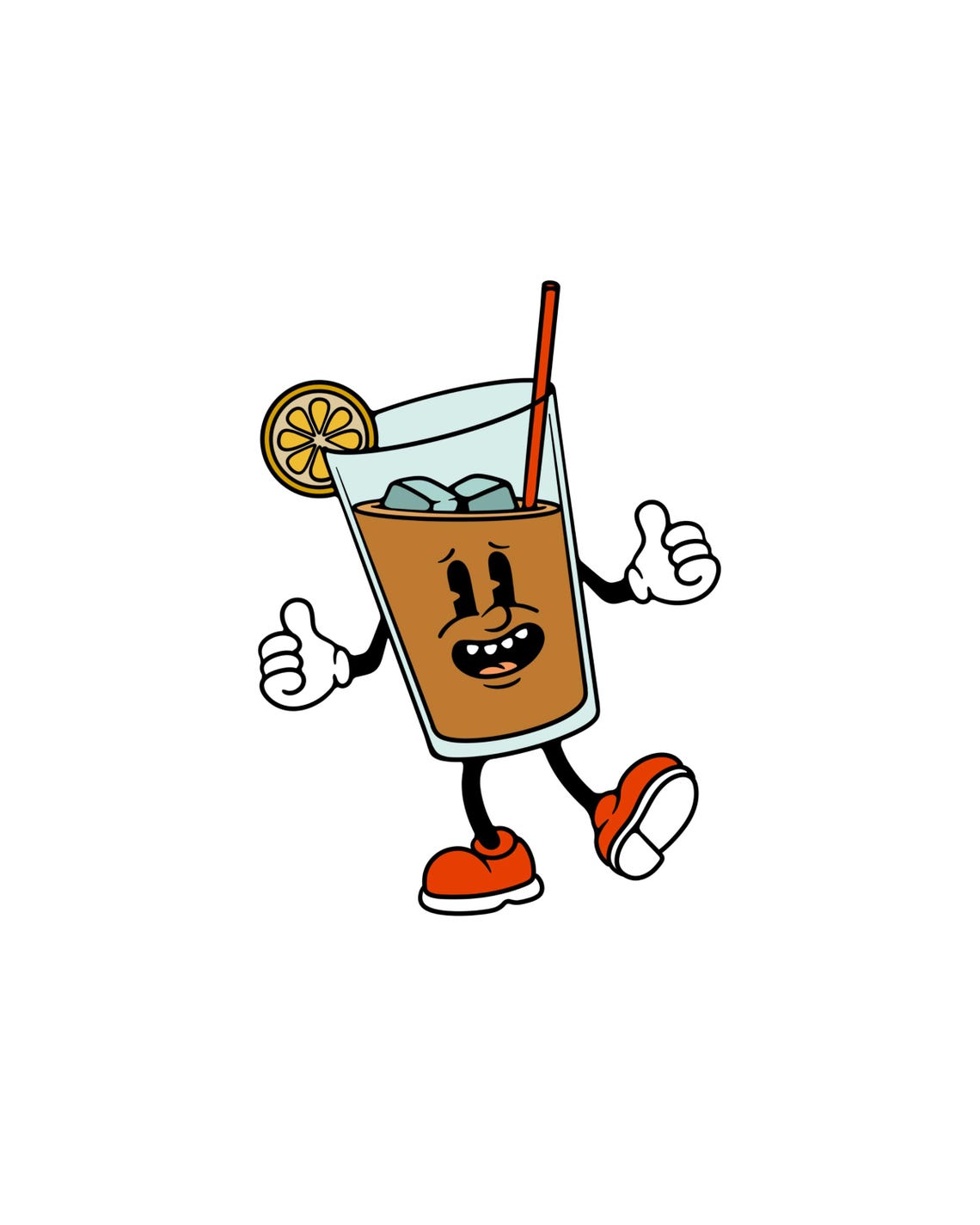 Retro Iced Tea Character PNG - Etsy