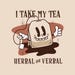 Retro Tea Bag Character PNG - Etsy