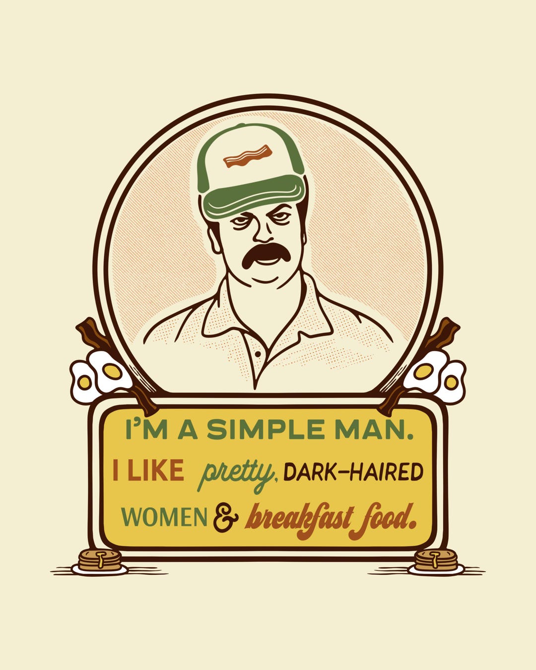 Ron Swanson Breakfast PNG - Etsy