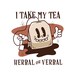 Retro Tea Bag Character PNG - Etsy