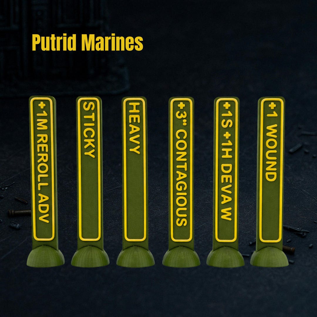Putrid Marines Sci-fi Tokens – Buff & Debuff Reminders – Positive and ...
