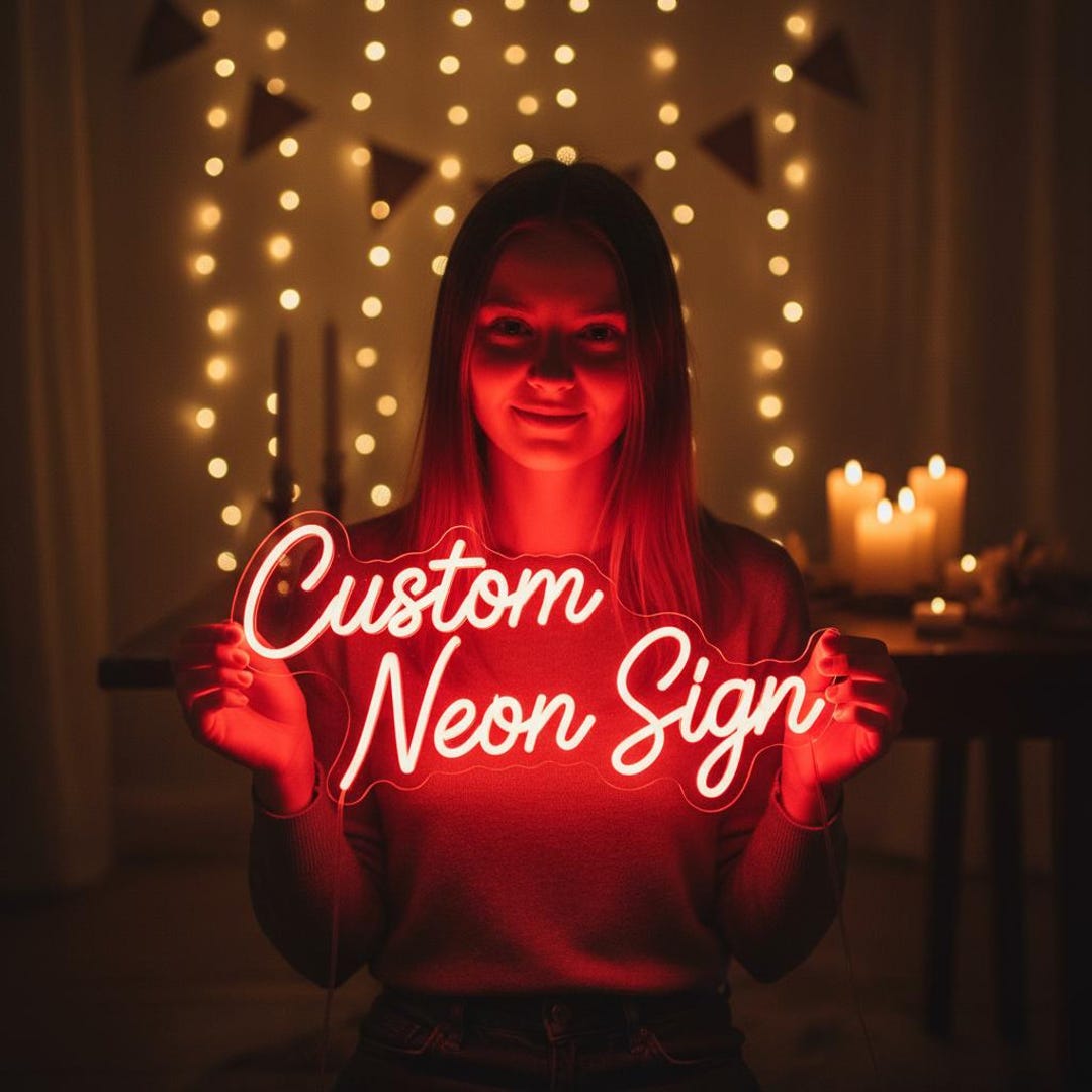Custom Neon Sign | LED Neon Name Light | Light up Home Decor Bedroom ...