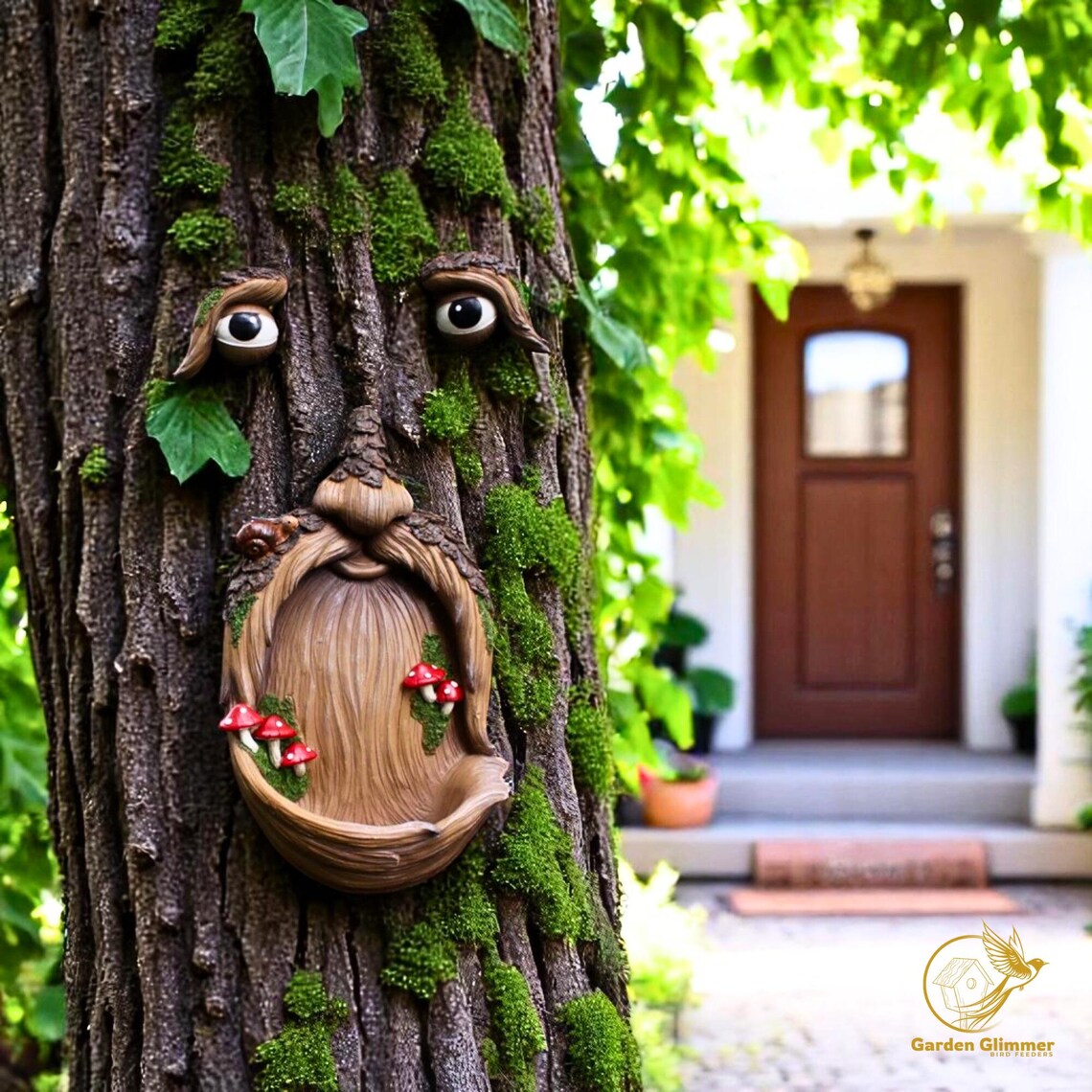 Tree Face Decor, Tree Hugger, Outdoor Bird Feeder, Attractive Backyard ...