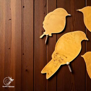 4pcs Rusty Metal Bird, Metal Wall Art, Fence Decoration, Rusty Garden ...