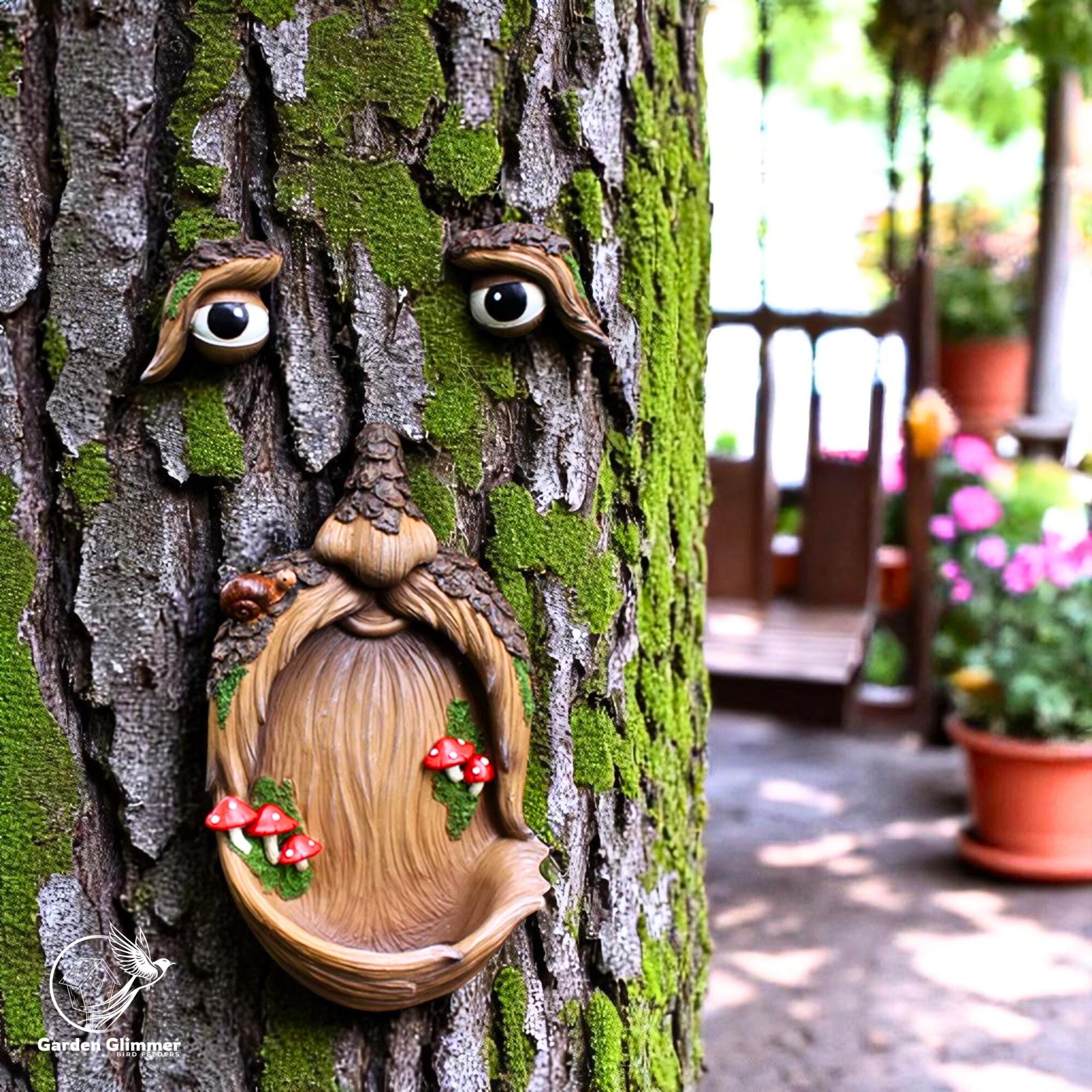 Tree Face Decor, Tree Hugger, Outdoor Bird Feeder, Attractive Backyard ...