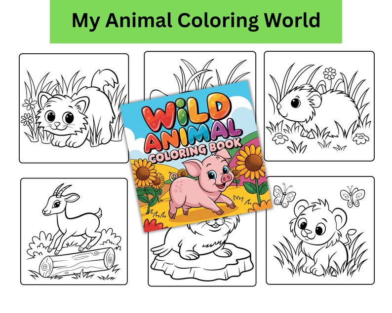 Wild Animal Coloring Pages for Kids | Creative Kids Activity | 102 ...