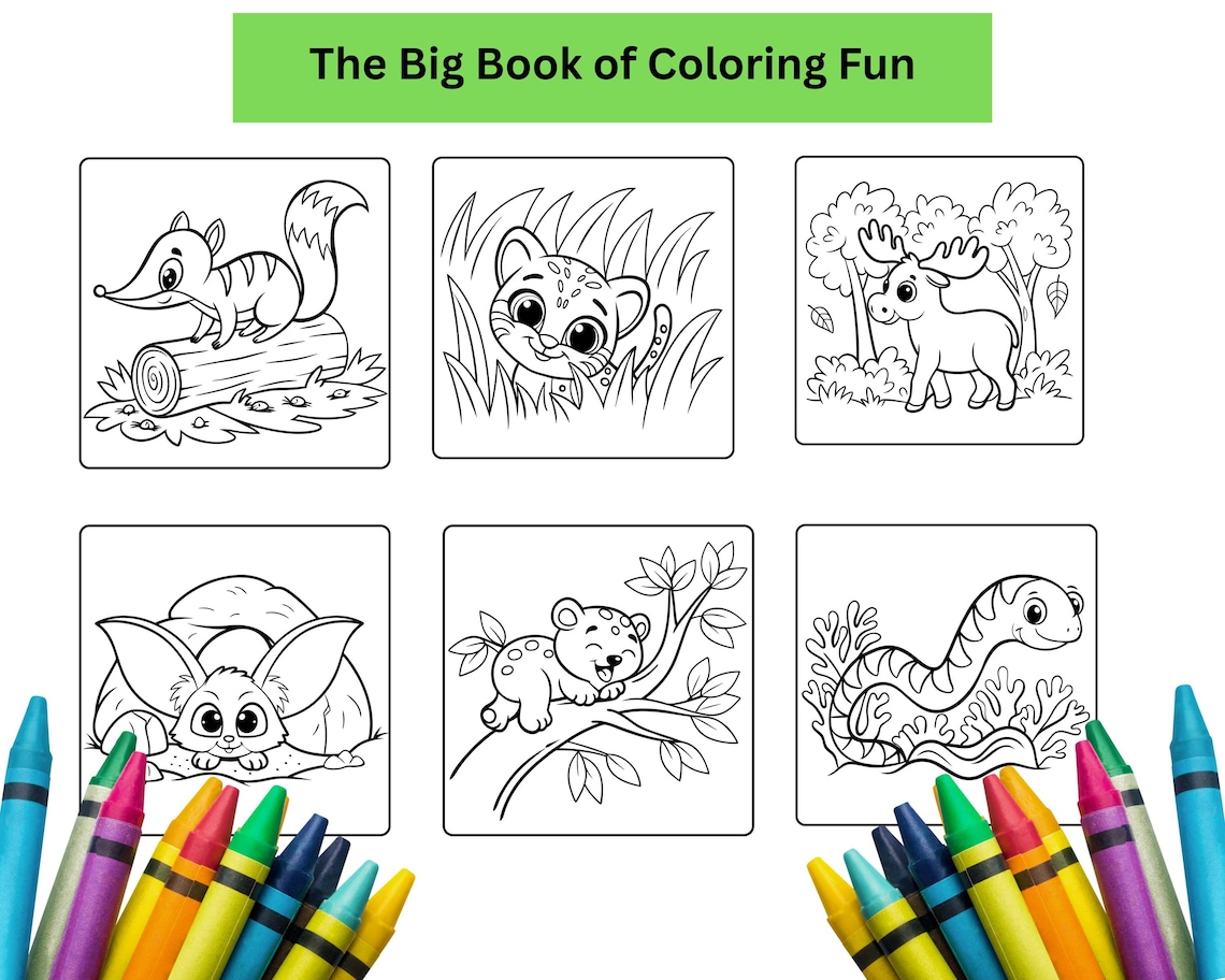 Wild Animal Coloring Pages for Kids | Creative Kids Activity | 102 ...