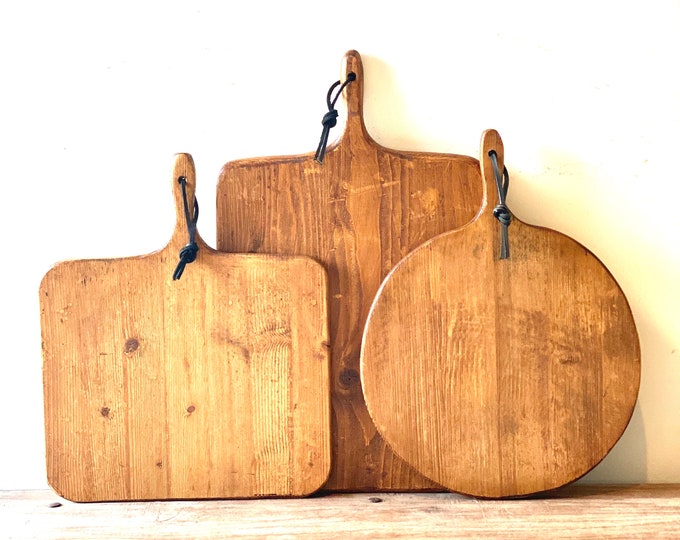 Set of Three Bread Boards, Medium Rectangle, Small Square, and Small ...
