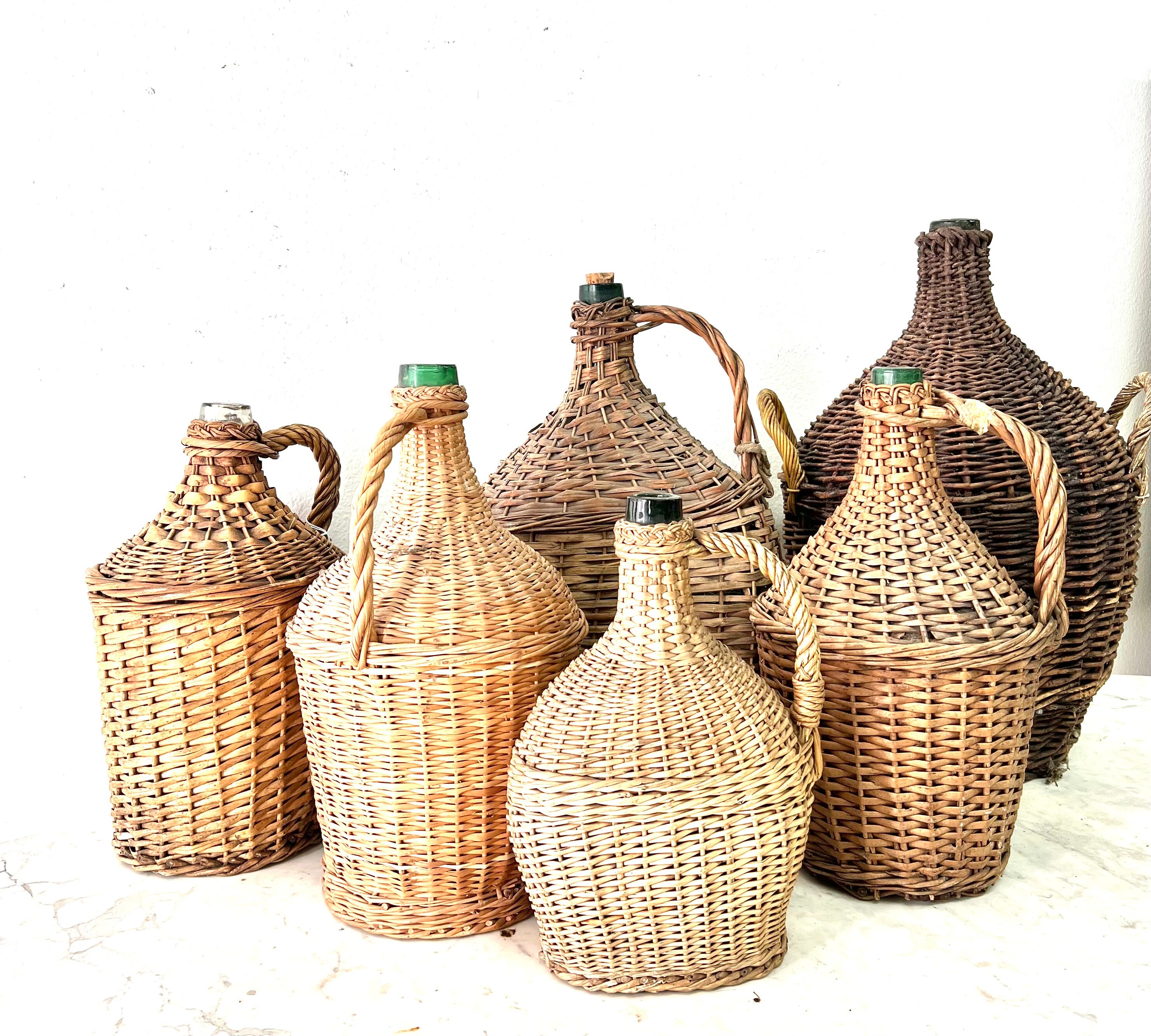Wicker Wrapped Jug - Etsy