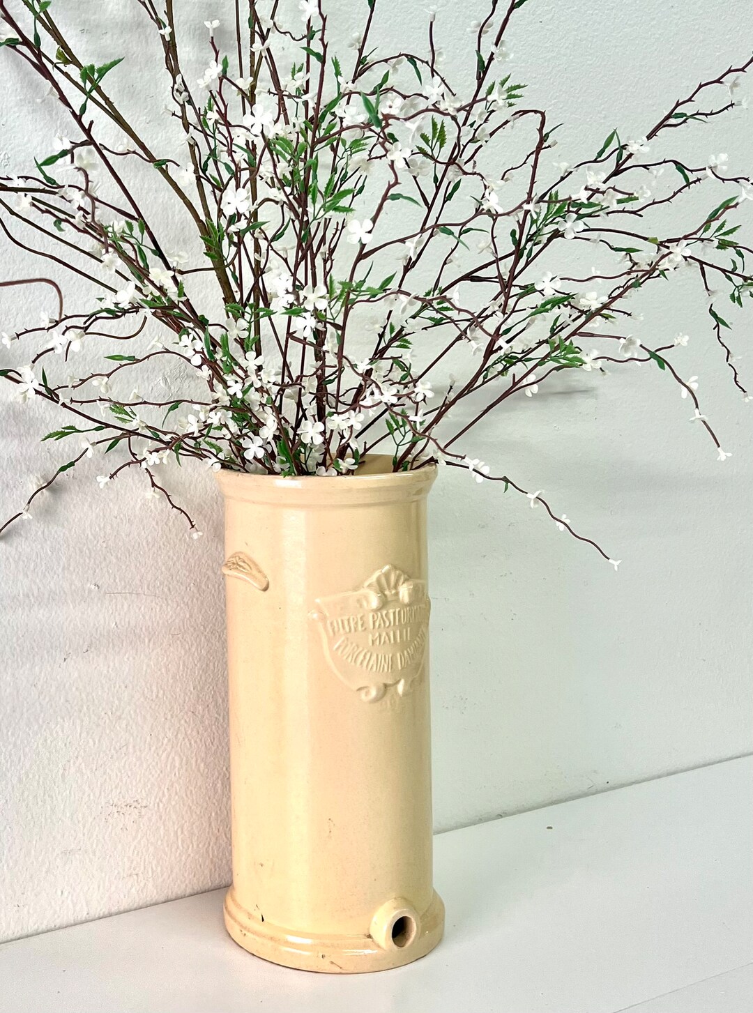 French Ceramic Water Vessel, Water Tank With French Inscription - Etsy