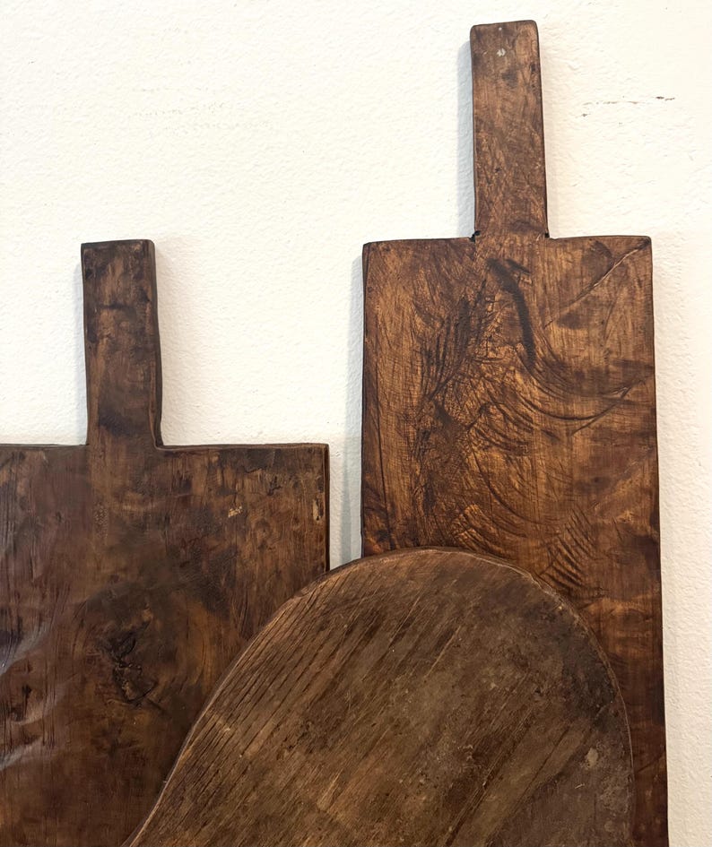 Set of Three Reclaimed Wood Bread Boards, French Charcuterie Cheese ...