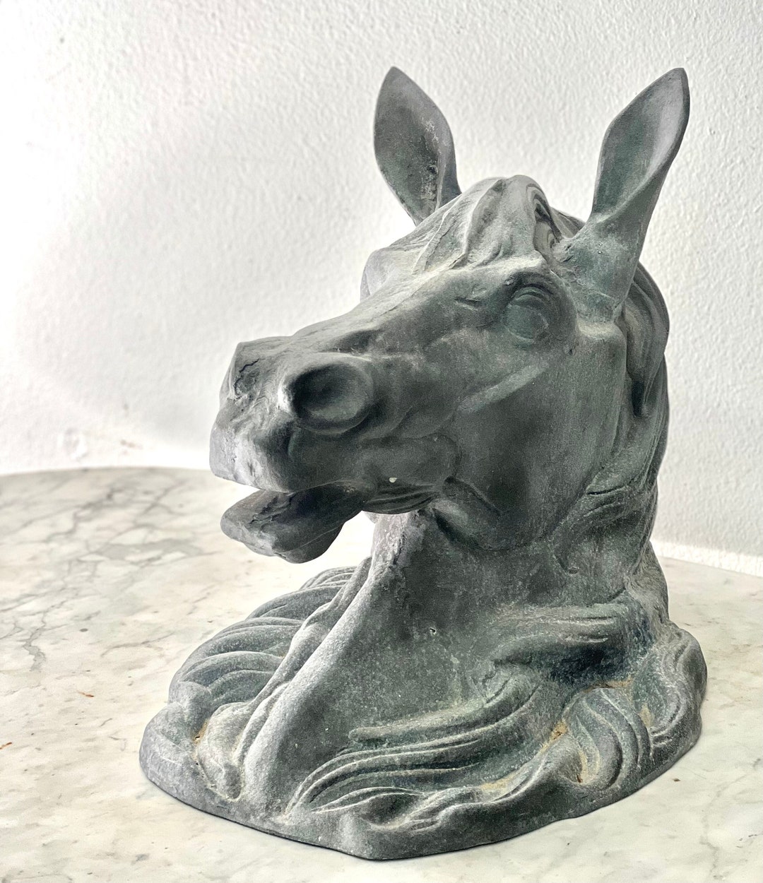 Outstanding Cast Iron Head of Horse, Horse Sculpture, Wall Sculpture - Etsy