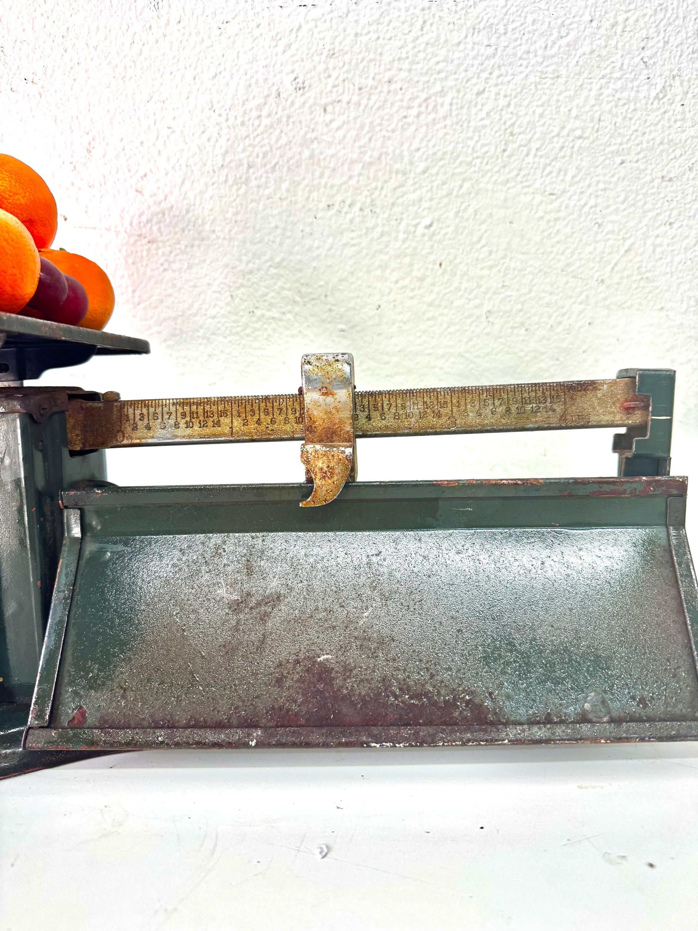 Vintage Dark Green Scale, Scale With Brass Pans, Los Angeles - Etsy