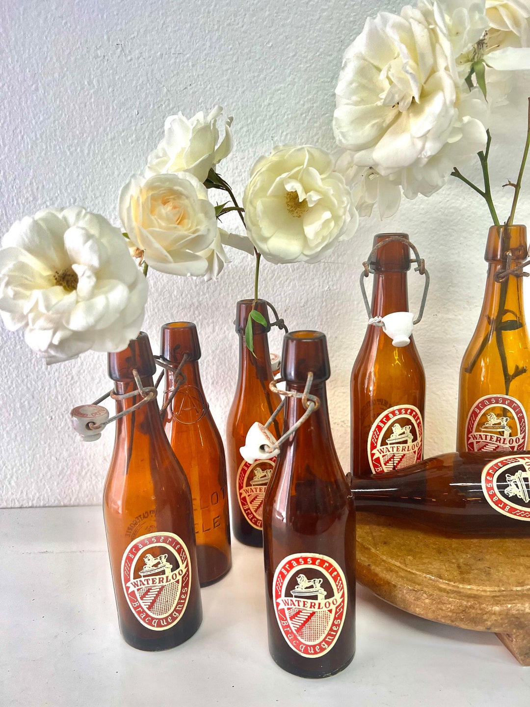 Set of FOUR Vintage Provence Bottle With Porcelain Top, Set or ...