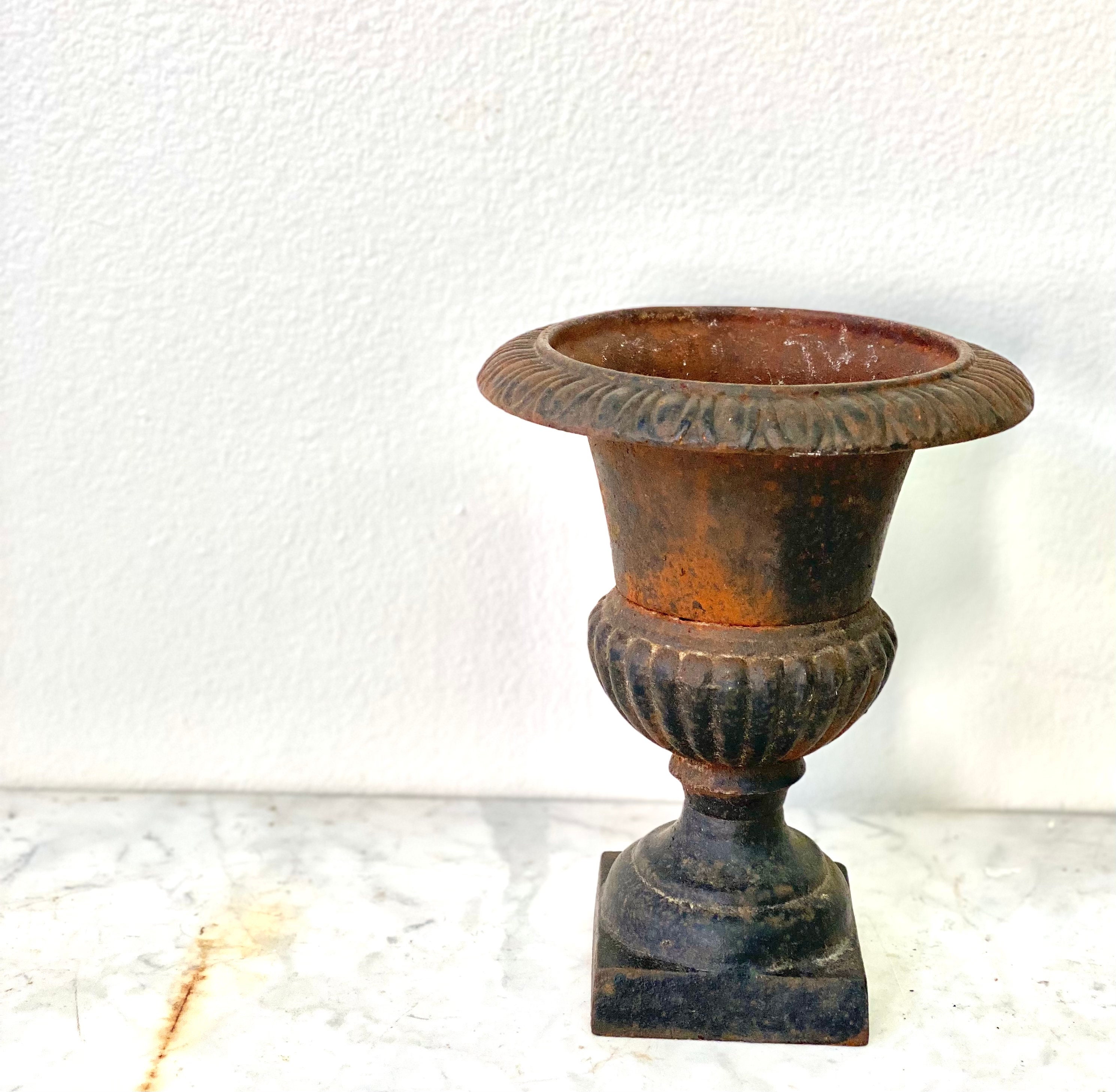 Vintage French Iron Urn, Provence Garden Decor - Etsy