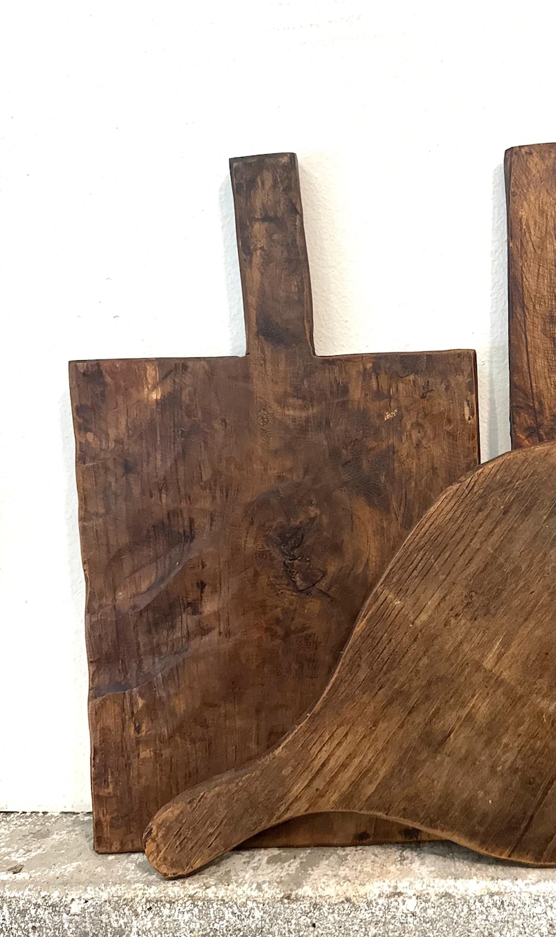 Set of Three Reclaimed Wood Bread Boards, French Charcuterie Cheese ...