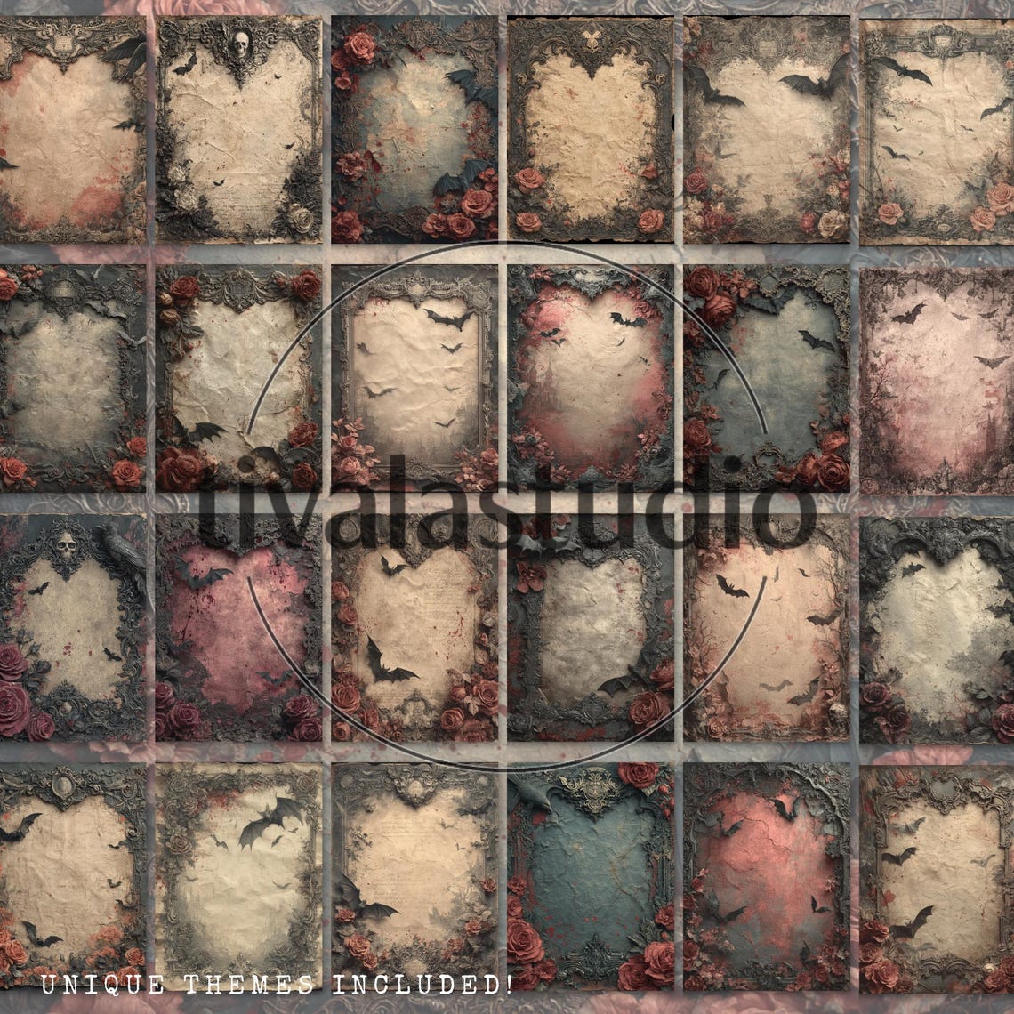 Vampire Lore Junk Journal Kit | Gothic Digital Paper | Dark Academia ...