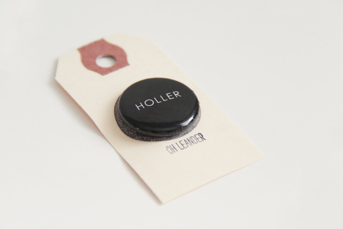 Holler Button - Etsy