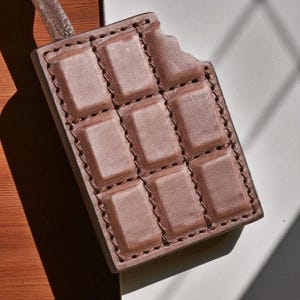 Handmade Leather Chocolate Bar Bag Charm: Foodie Purse Accessory - Etsy