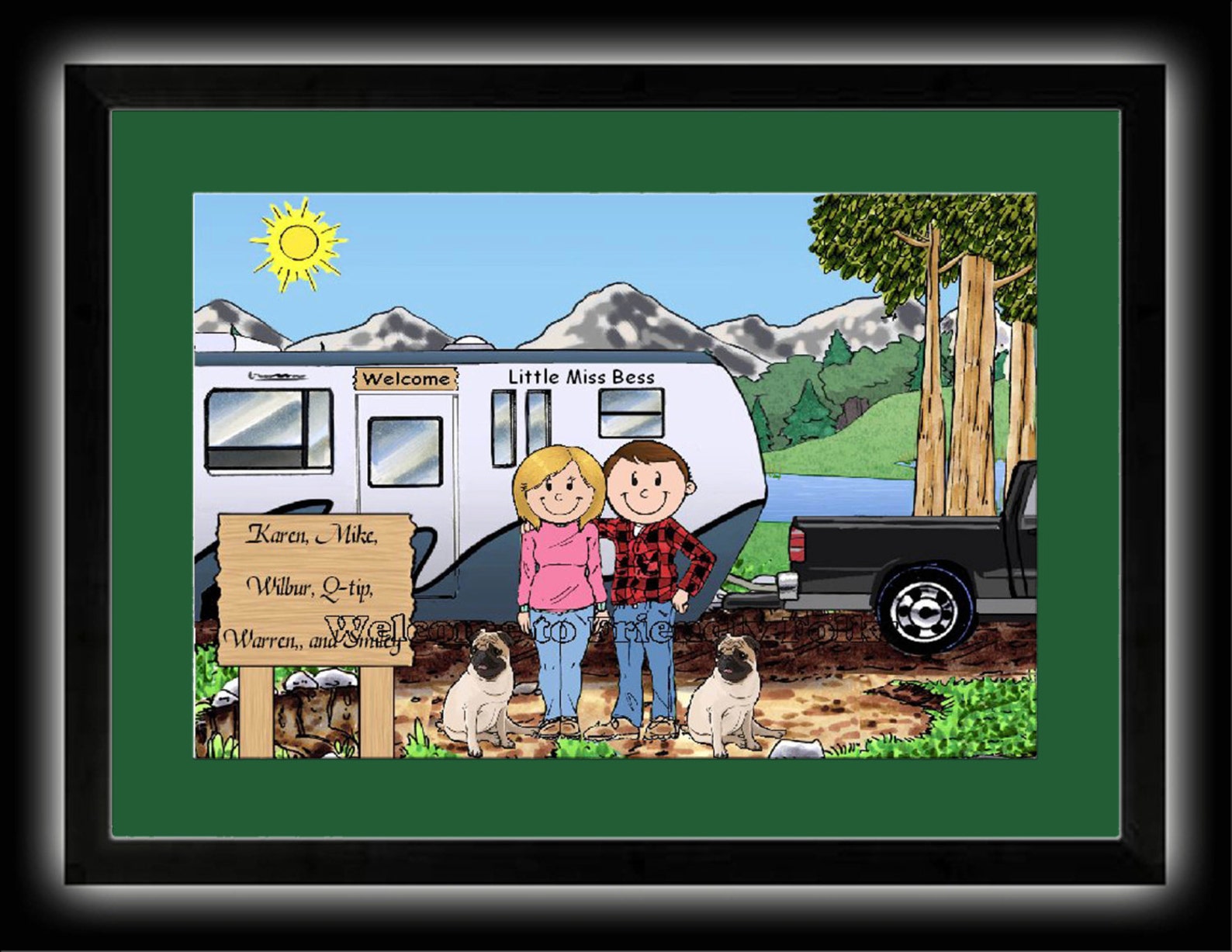 Personalized Cartoon 5th Wheeler Trailer Pull-a-long Camper | Etsy