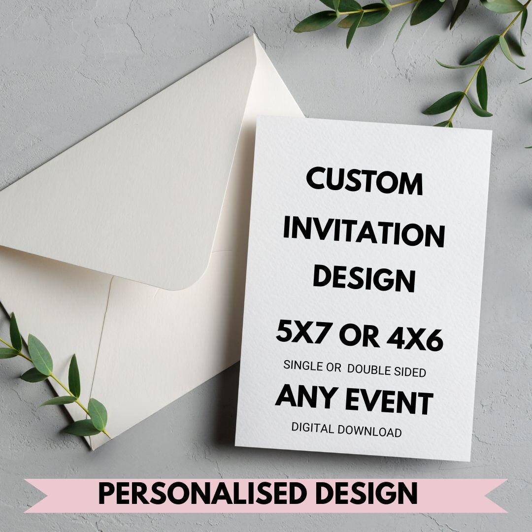 Custom Invitation for Birthday, Event, Wedding, Baby Shower, Create ...
