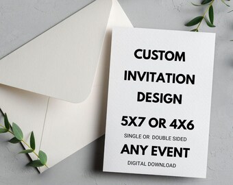 Custom Invitation for Birthday, Event, Wedding, Baby Shower, Create ...
