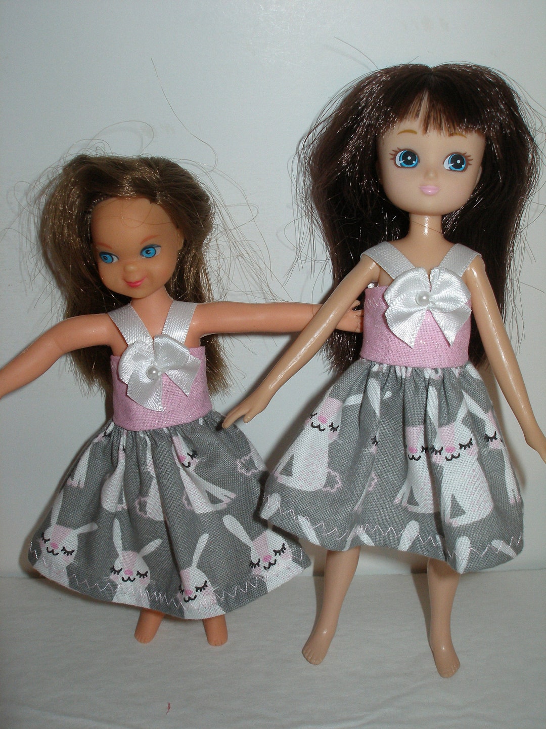 Handmade 7" Doll Clothes for Lottie Doll or Tutti Doll - Pink, Gray and ...