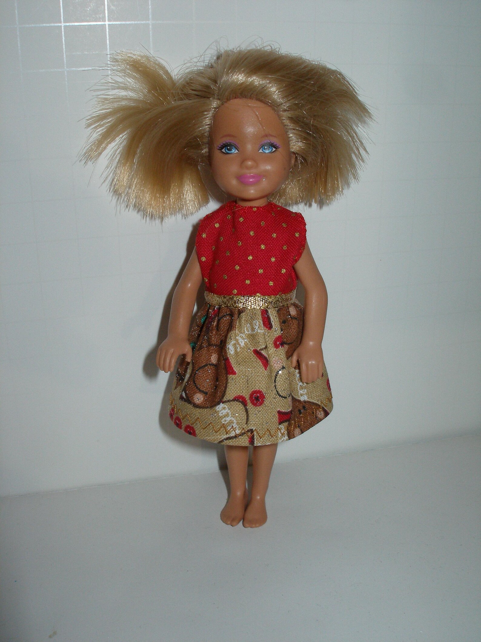 Handmade Fashion Doll Clothes - Gingerbread Man Christmas Dress ...
