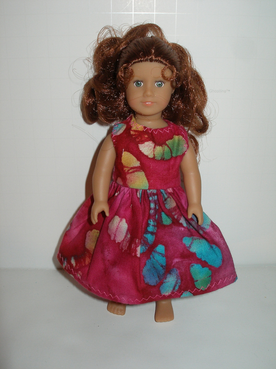 Dress for 6 1/2 Inch Dolls Deep Hot Pink Tie Dye Print Dress - Etsy