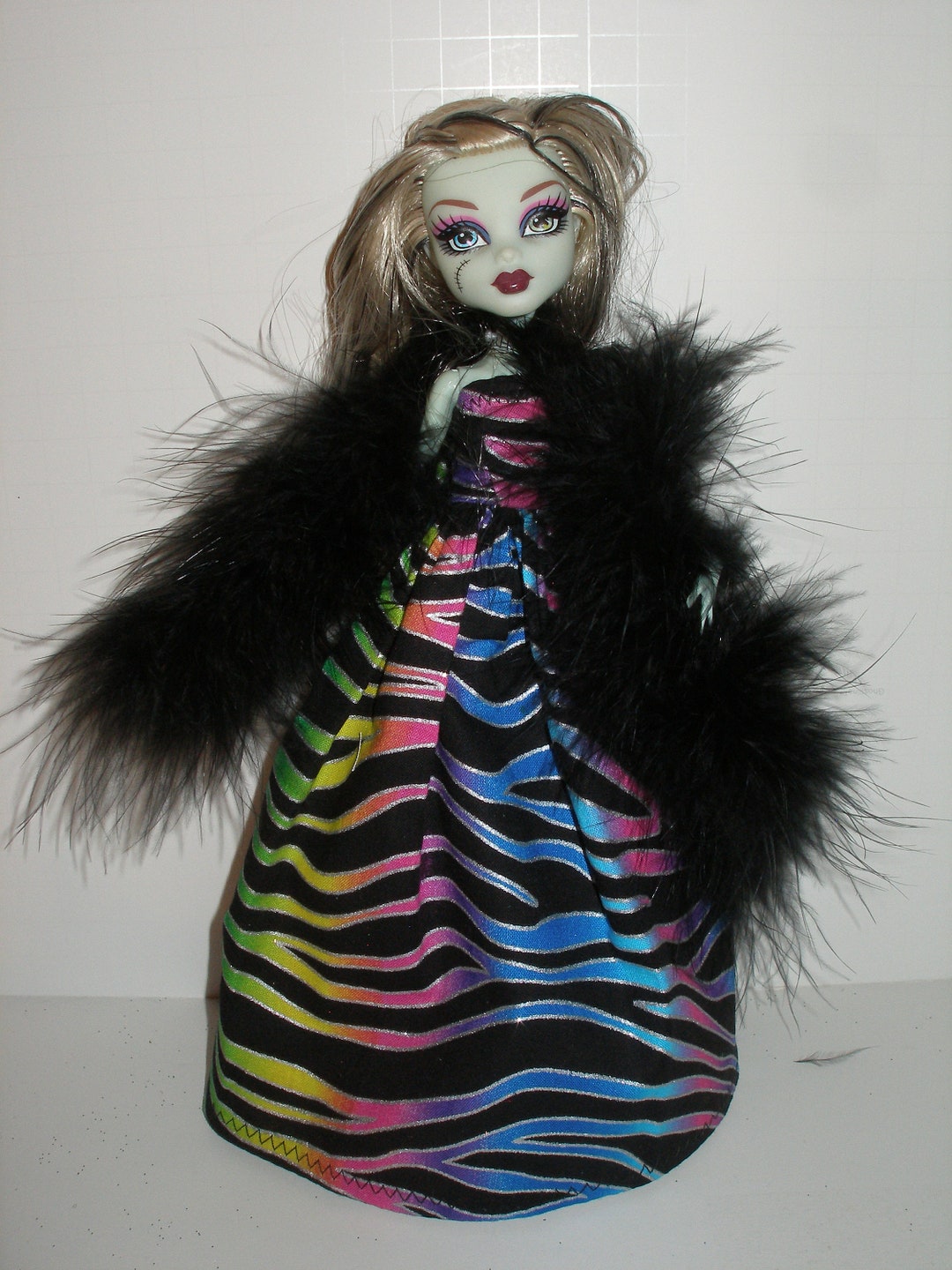 Handmade Monster Doll Clothes - Black, Glittery Silver, Multi Colored ...