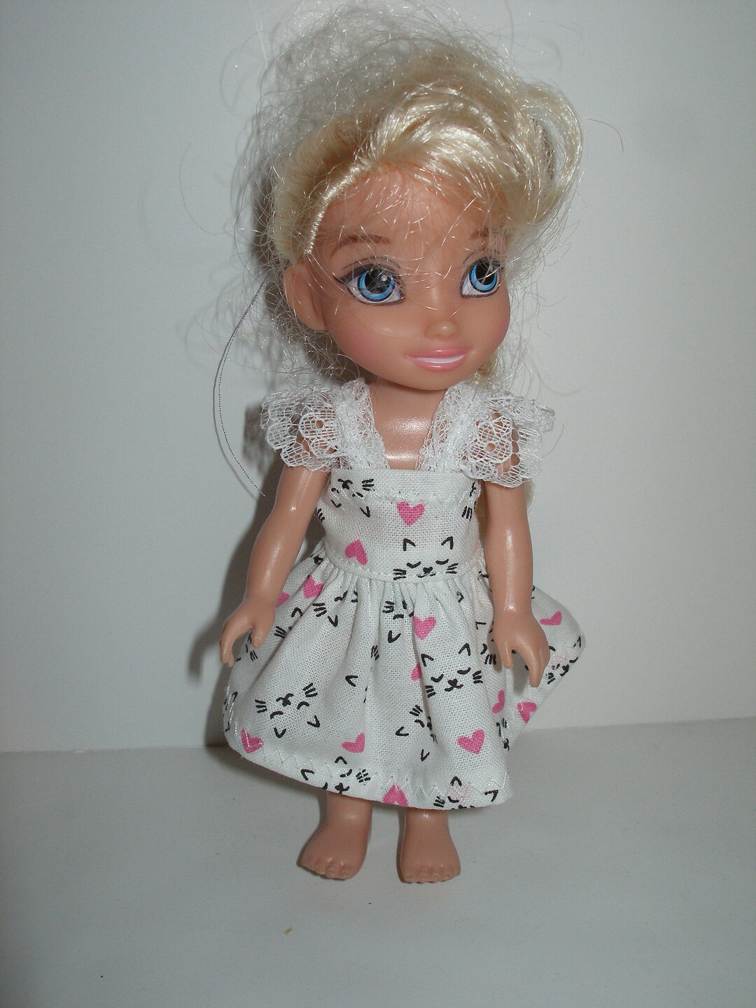 Dress With Lace Straps for 6 Inch Princess Dolls - Your Choice of Print ...