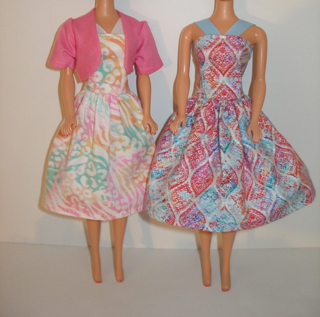 Handmade 11.5" Fashion Doll Clothes - Lot 2 Dresses and 1 Short Sleeve ...