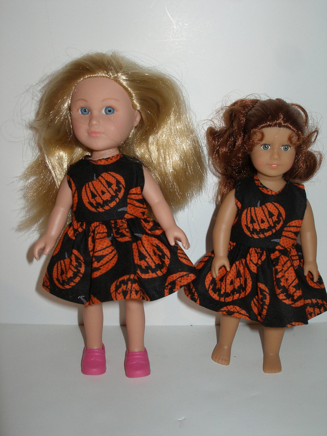 Dress for 6 1/2 Inch Dolls Black and Orange Jack-o-lantern - Etsy