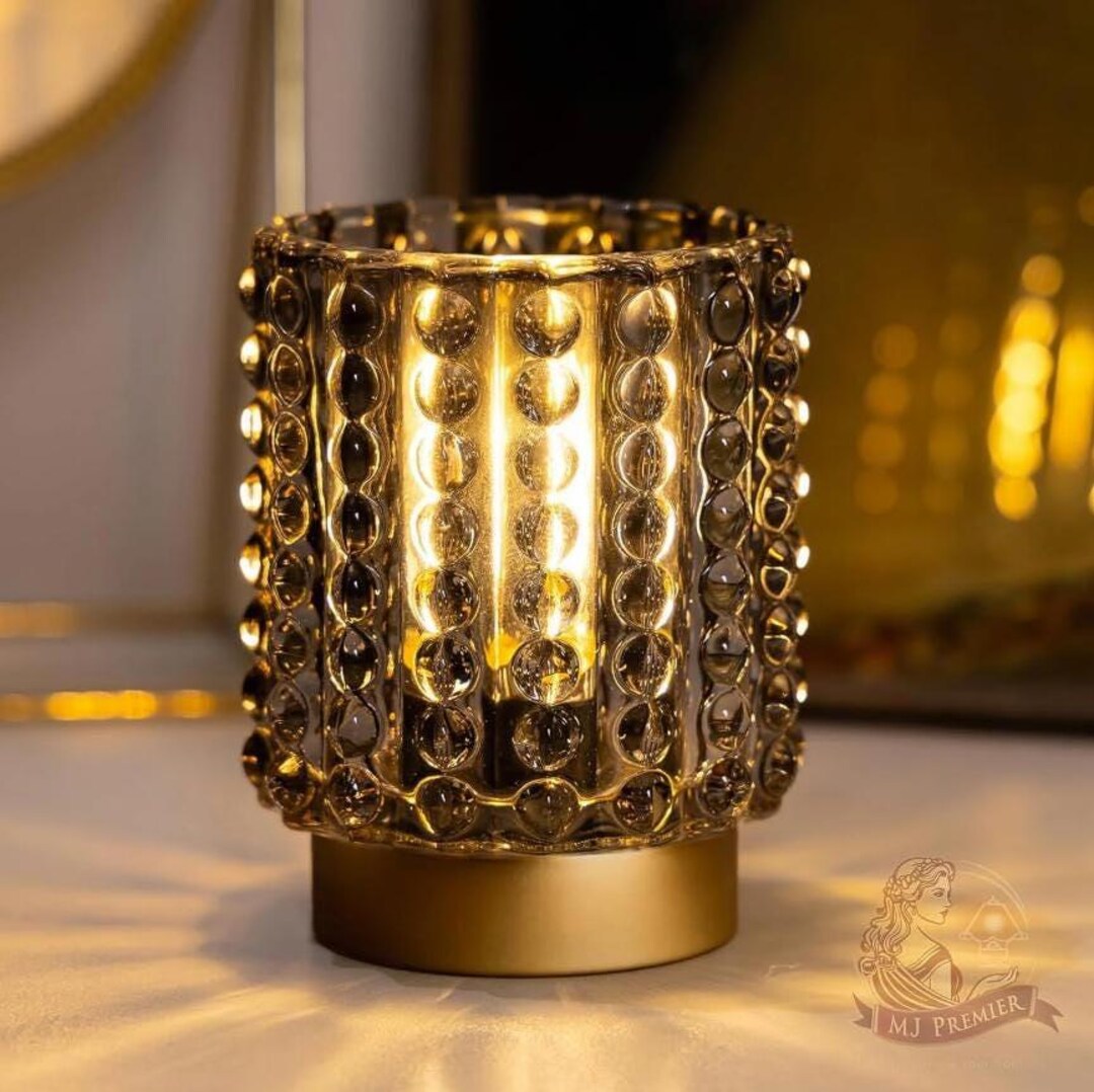 Rechargeable Lamp, Mini Crystal Table Lamp for Home Decor - Etsy